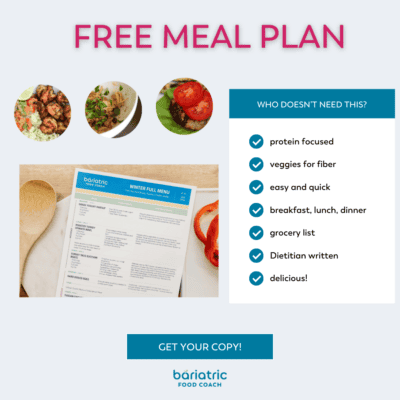 Bariatric Meal Plan Template | Bariatric Food Coach