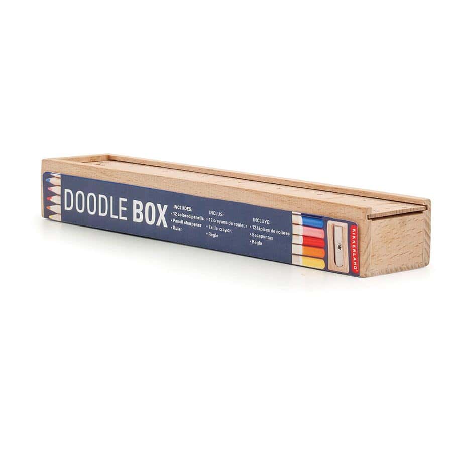 Doodle Box stationery set including pencils sharpener & Ruler