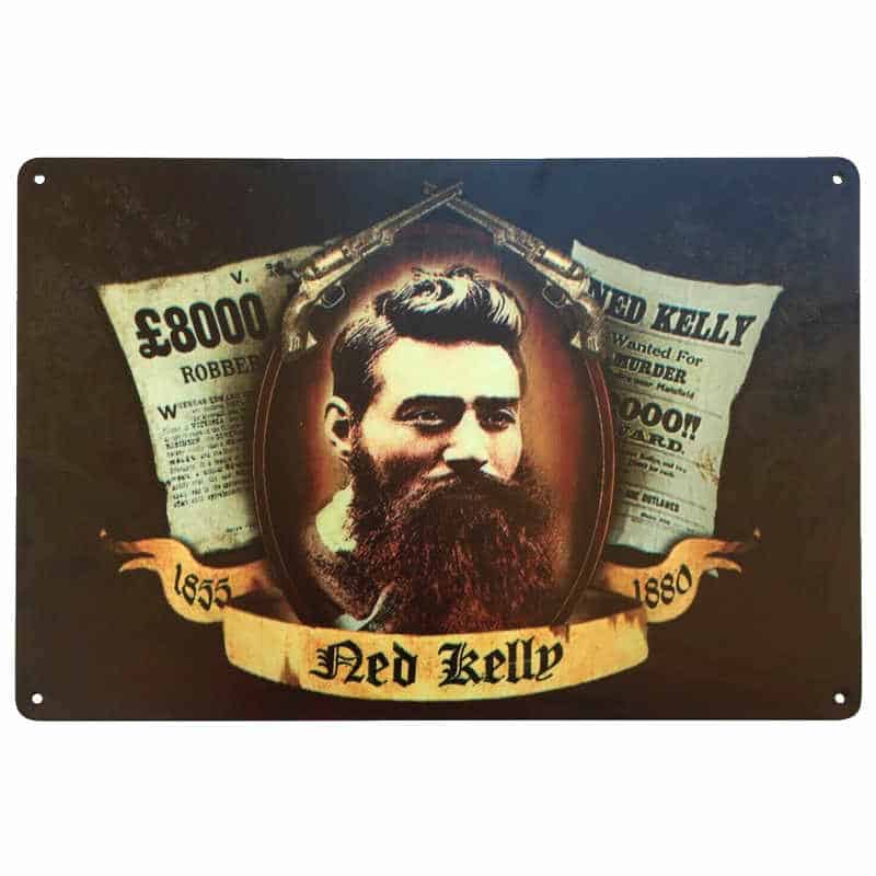 Ned Kelly Sign 30x20cm - Tin Sign - Kidscollections