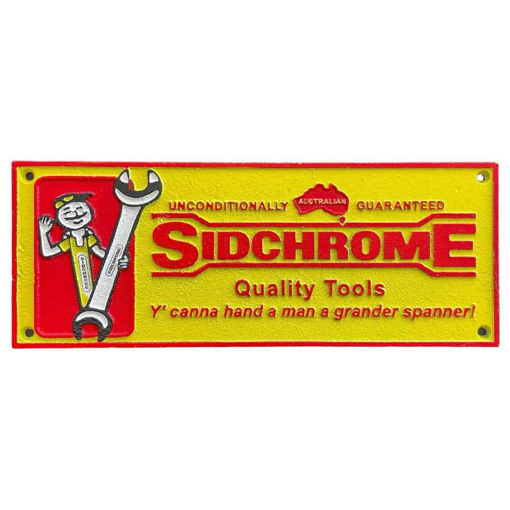 Sidchrome Cast Iron Sign 29.5 x 11.5cm - Kidscollections