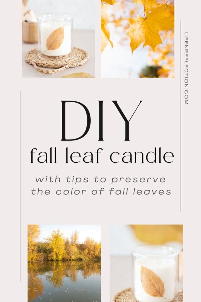 Fall Leaf Candle DIY: Pressed Fall Leaf Craft Idea