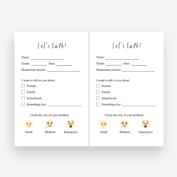School Counseling Student Self Referral Forms, Counseling Request Cute ...