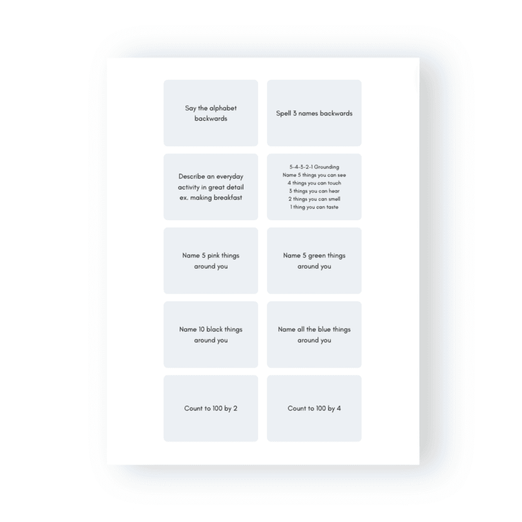 Pocket Grounding Technique Cards | Coping Skill Printable | Mindfulness ...