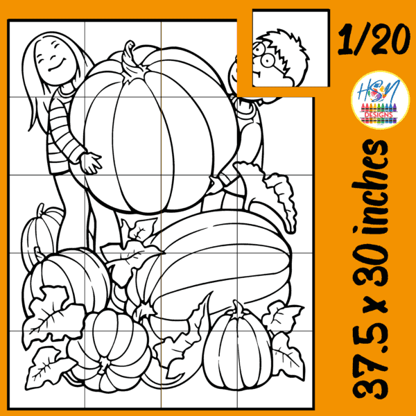 Fall Bulletin Board Pumpkin - Seasonal Collaborative Poster Art Class ...