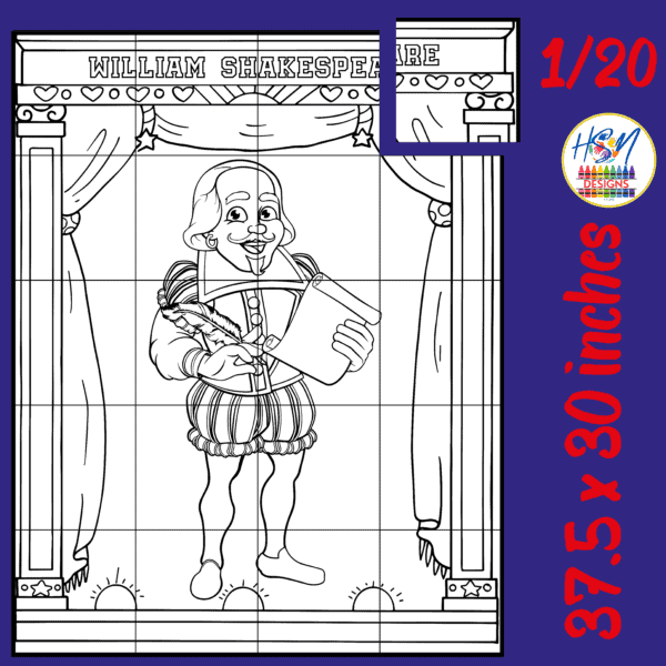 William Shakespeare Collaborative Art Poster - Group Project Coloring ...