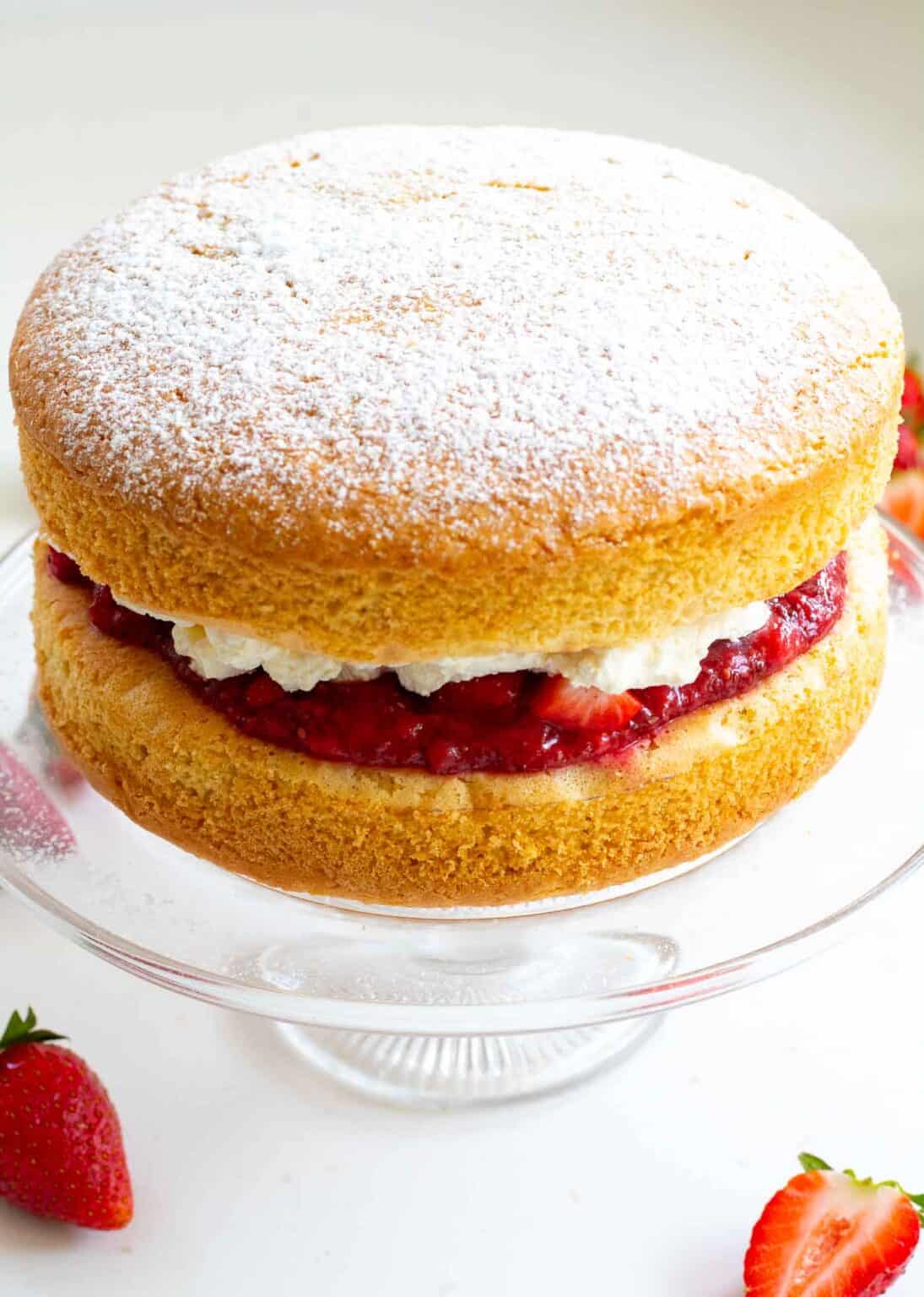 Sugar Free Victoria Sponge Cake- Gluten Free and Diabetic Friendly