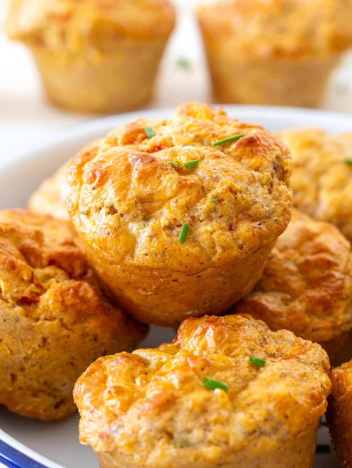 Easy Blood Sugar-Friendly Savoury Muffins (with Cheese & Pesto)