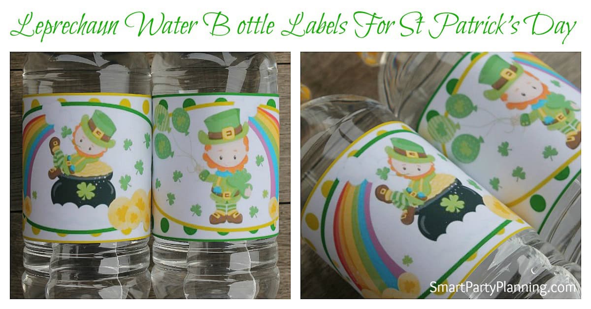 Leprechaun Water Bottle Labels For St Patrick's Day