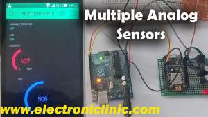 multiple analog sensors Monitor using Nodemcu esp8266