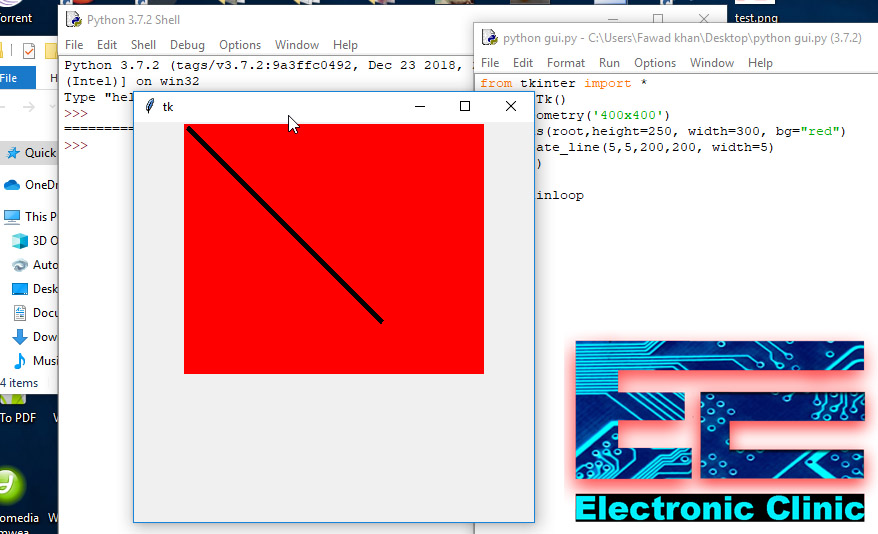 Python GUI, Python Tkinter Canvas tutorial, Python User Interface,TK
