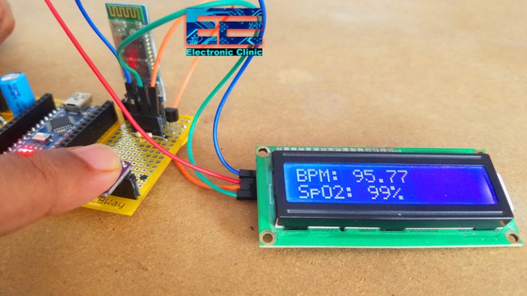 Bluetooth Pulse Oximeter using Max30100, and Arduino Nano, SpO2 and BPM
