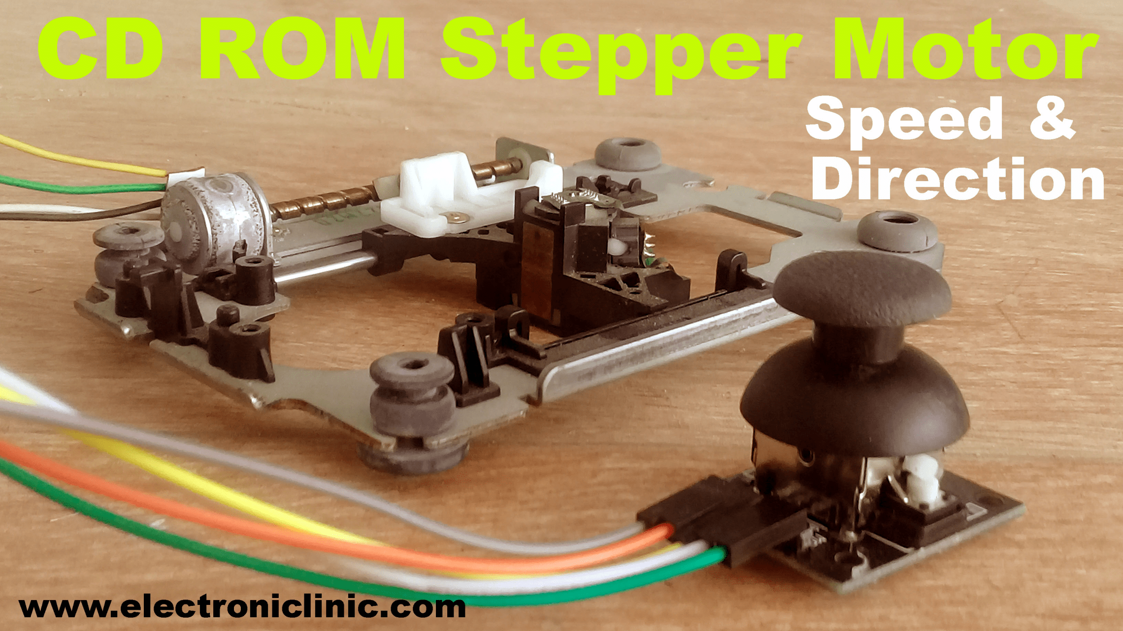 CD ROM Stepper motor Speed and Direction Control using Arduino uno