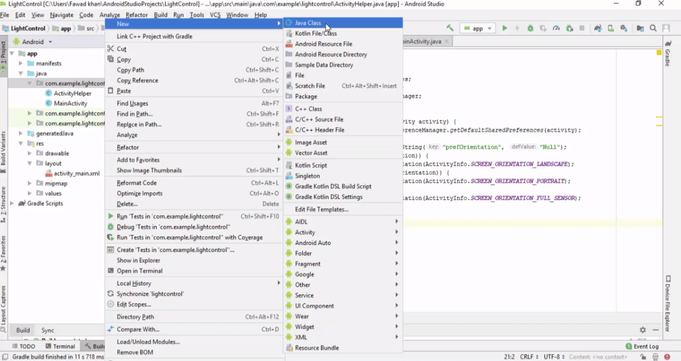 Android app development to control arduino over Bluetooth, Android studio