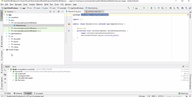 Firebase Android Application Designing using Android Studio, ESP32 DHT11