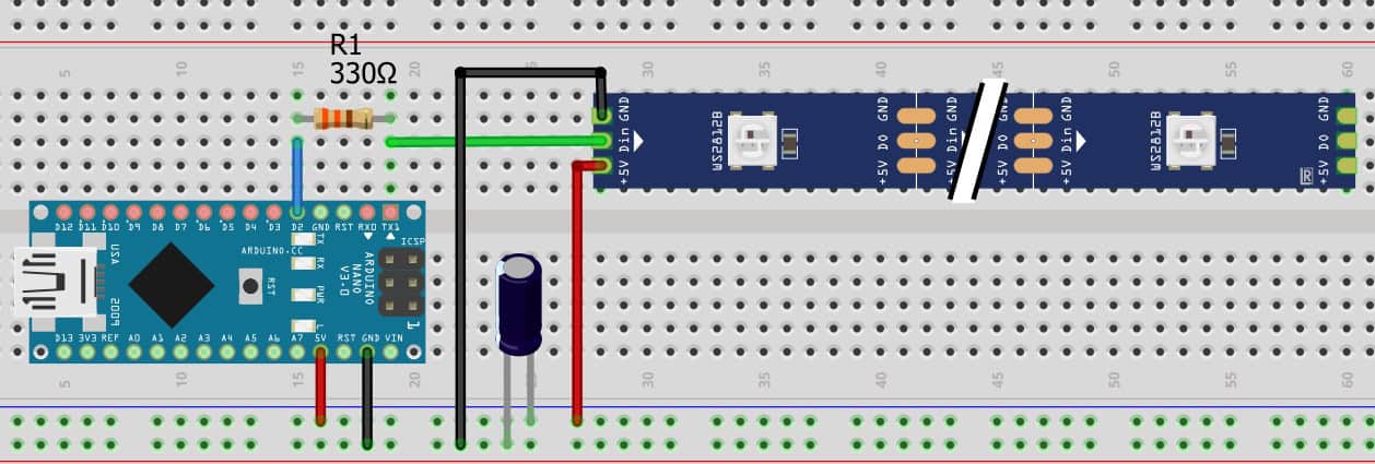 Arduino Ws2812b Led Strip Connection And Code