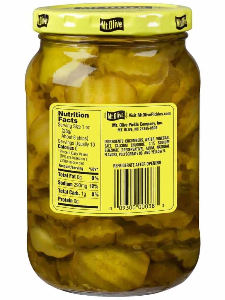 pickle chips ingredients