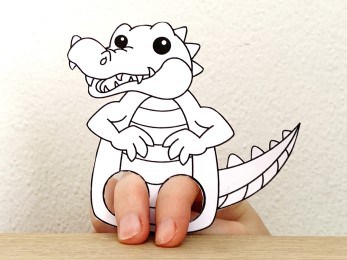crocodile paper puppet