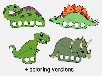 dinosaur puppet craft template