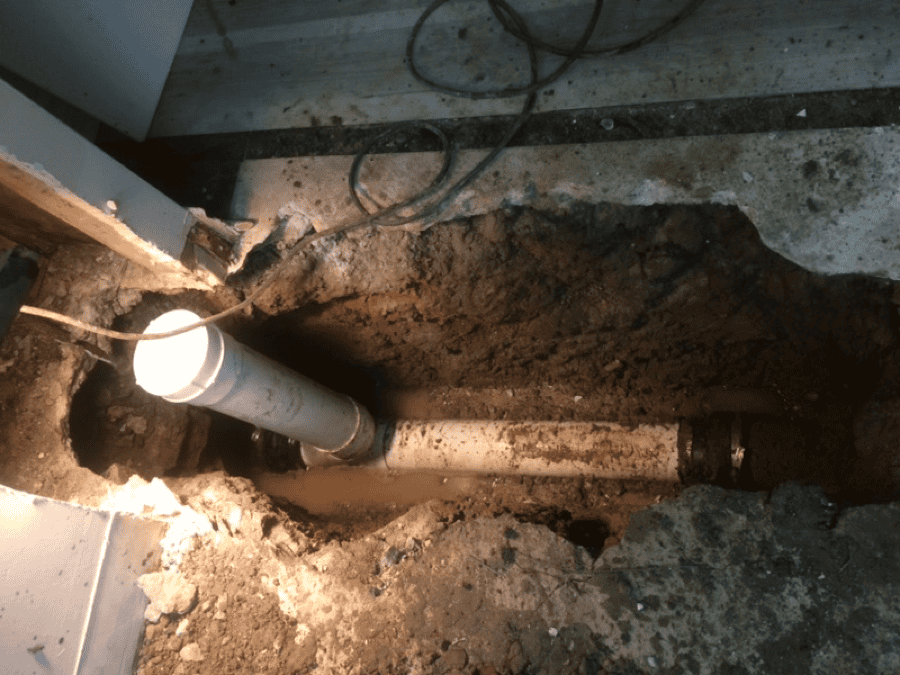 underground clay pipe