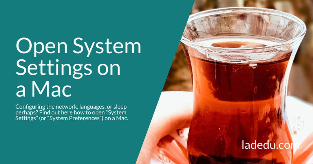 open system settings