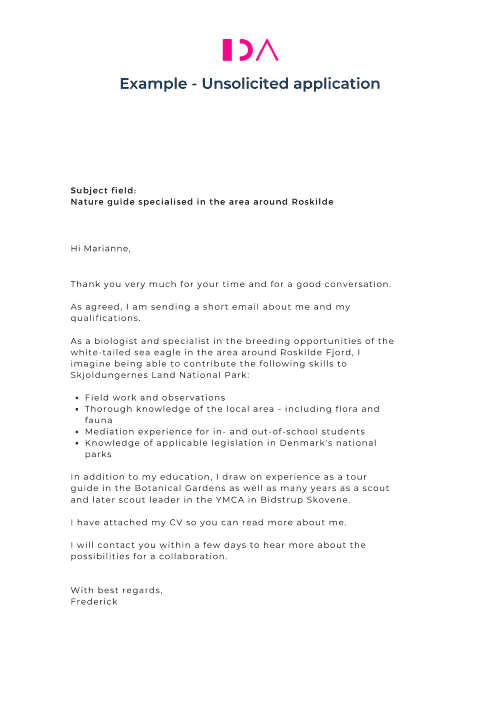 Unsolicited Cover Letters The Résumé A Resume Tailored To Fit The