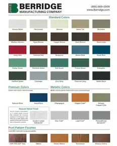 Color Charts - Reliable Metal Buildings Ltd.