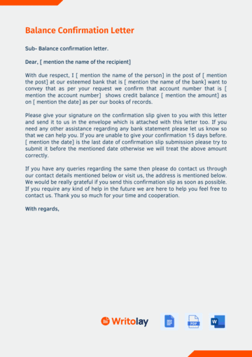 Ledger Balance Confirmation Letter Format In Word Free - Infoupdate.org