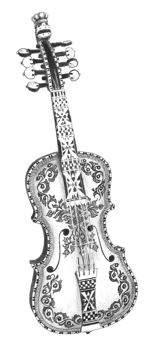 baroque instruments drawing