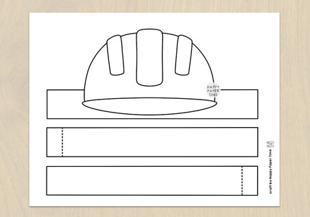 construction hat drawing easy