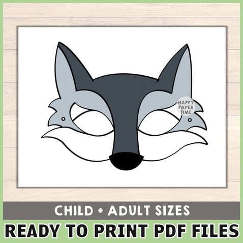 wolf mask template