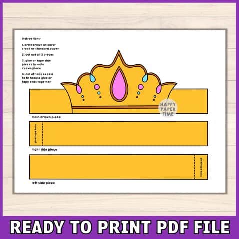 princess crown printable