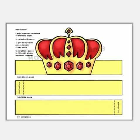 king crown template pattern