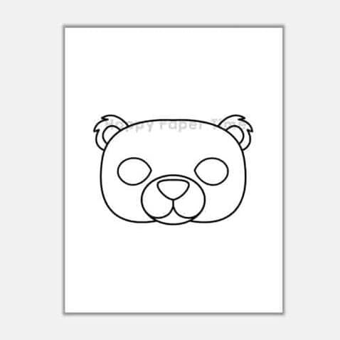 bear mask template printable