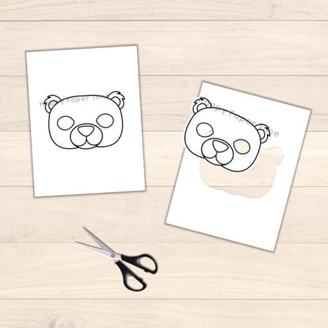 bear mask colouring