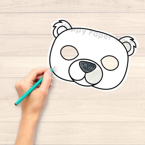bear mask template printable