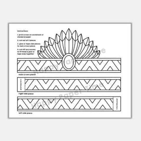 indian headdress coloring page