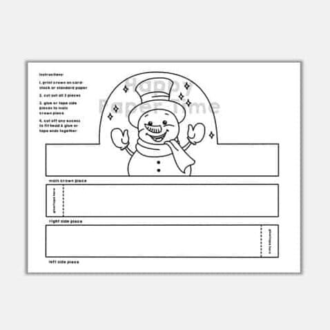 snowman hat printable template
