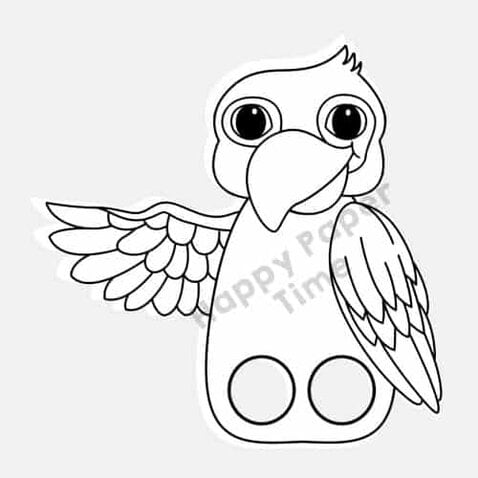 bird puppet craft printable