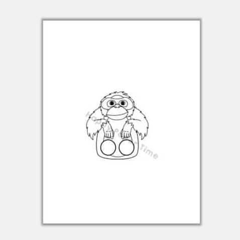 monkey finger puppet template