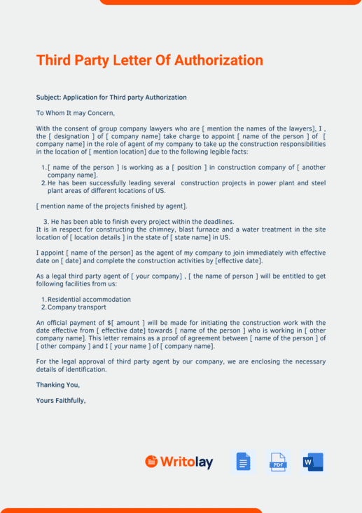 Third Party Authorization Letter For Mortein Cardiac - Infoupdate.org