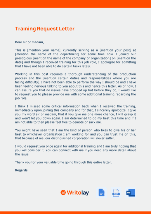 Employee Training Request Letter Format Sle - Infoupdate.org
