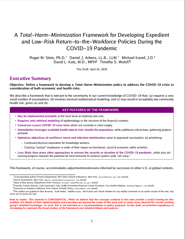 Return to work - True Health Initiative