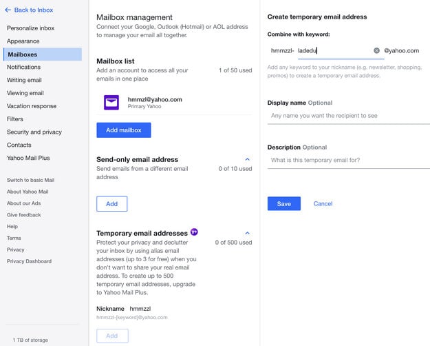 How to Create a Yahoo Email Alias and Disposable Addresses - La De Du