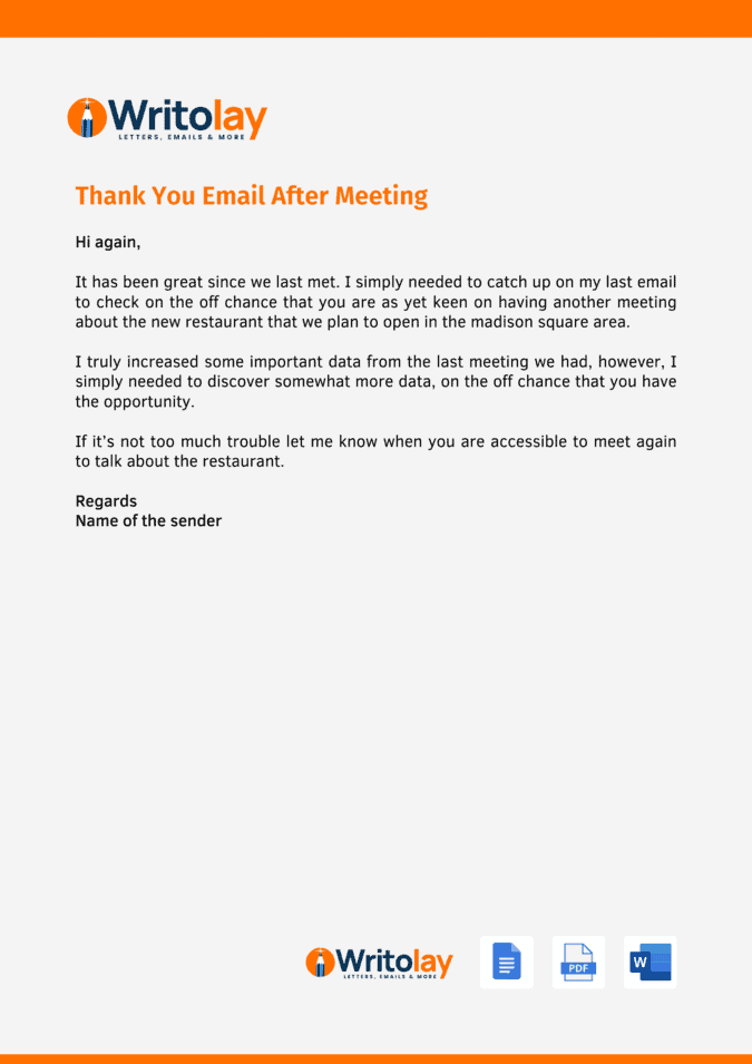 How To Write Thank You Email After Business Meeting - Infoupdate.org