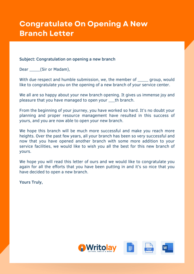 Congratulations Letter