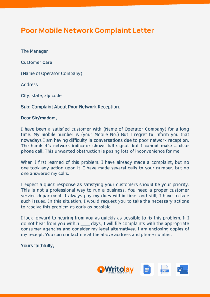 Sle Letter For Internet Connection Problems - Infoupdate.org