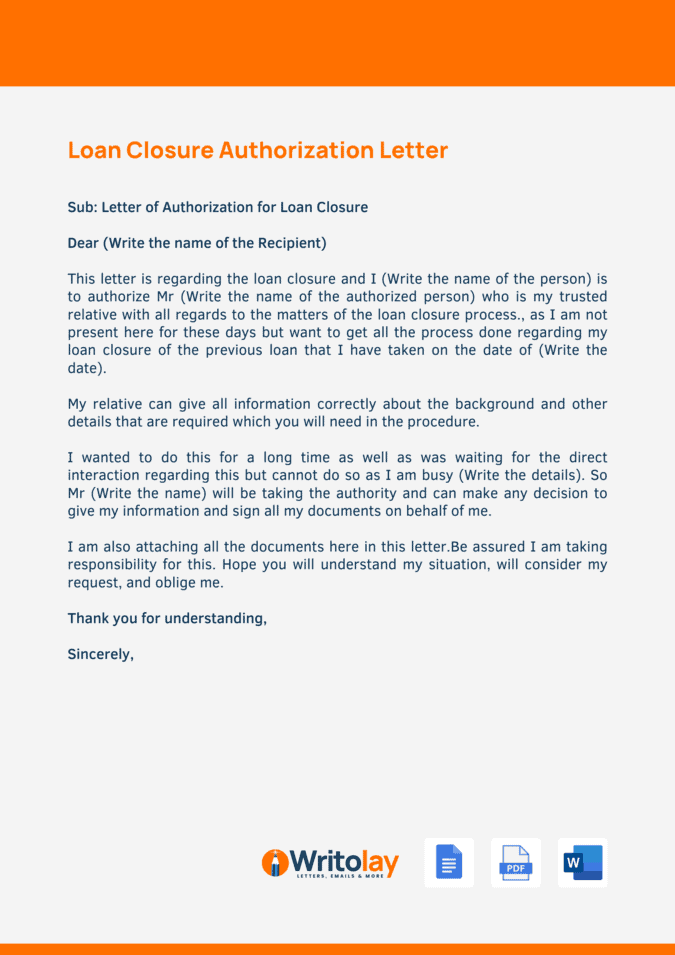 Education Loan Closure Letter Format Pdf Template California 2022 - Infoupdate.org