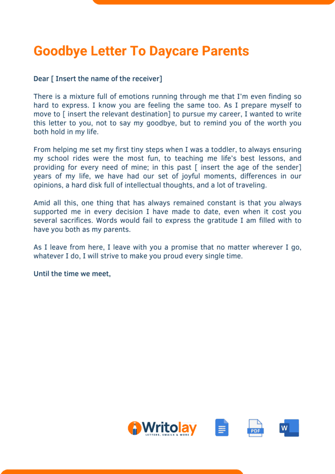 How To Write A Nursery Leaving Letter - Infoupdate.org