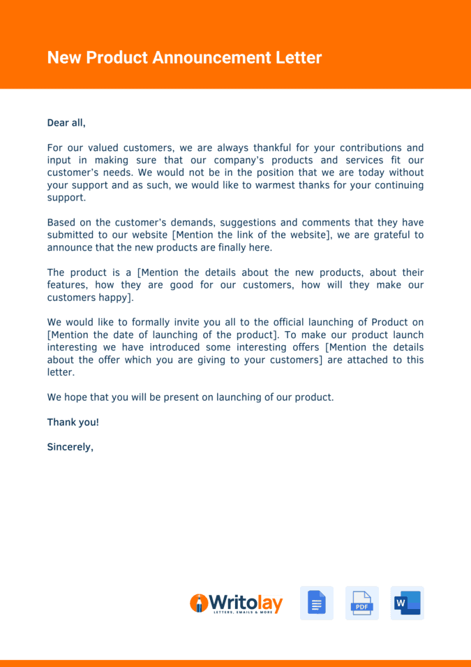 10 Free Announcement Letter Template Format Sample Example