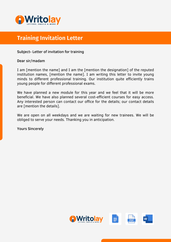 Invitation Training Announcement Email To Employees - Infoupdate.org